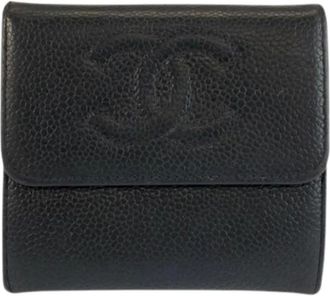 Chanel Portefeuille Tri-fold Pre-owned - Femme - Pre-owned - Noir - Taille: ONE Size