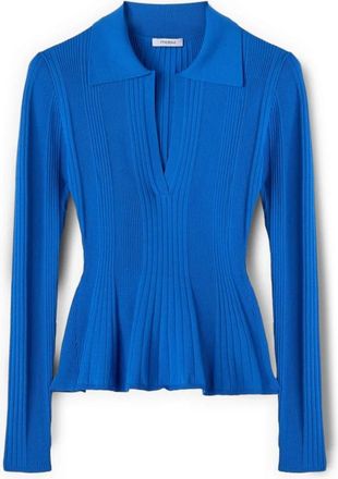Motivi Femme, Pulls, Bleu, Taille: 38 FR Pull ray&eacute; avec basque