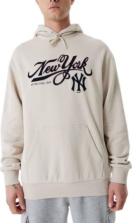 New Era MLB Retro New York Yankees Hoodie Herren Kapuzenpullover Stone, M