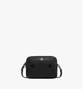 MCM Aren Umh&auml;ngetasche aus Leder mit Maxi-Monogramm