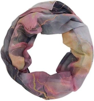 styleBREAKER écharpe tube femme Aquarelle Glow avec accents métalliques | écharpe boucle légère, douce, fluide et respirante pour le printemps et lété, couleur:Ros