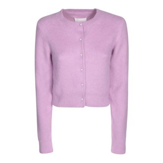 Maison Margiela Femme, Pulls, Rose, Taille: 38 FR Cardigan Court Rose en Laine dAngora