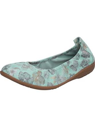 Josef Seibel Femme Ballerines Classiques Fenja 01, Dame Ballerines,Largeur G (Normale),Ballerines,Chaussures dété,Vert (Mint-Multi),44 EU / 9.5 UK