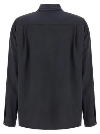Max Mara Washed Silk Canvas Shirt - Black