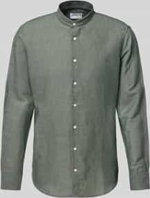 Jake*s Slim Fit Freizeithemd aus Leinen-Baumwoll-Mix