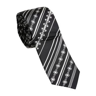 Dolce & Gabbana Luxuri&ouml;se gestreifte Seidenkrawatte - - Accessories - Herren - Schwarzk - ONE SIZE