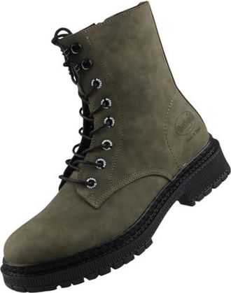 Dockers by Gerli Bottines classiques pour femme, semelle int&eacute;rieure amovible, Kaki/noir, 38 EU