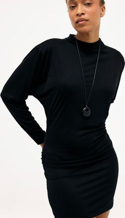 NA-KD robe courte &agrave; manches chauve-souris noire