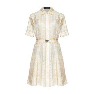 Versace Femme, Robes, Jaune, Taille: 36 FR Shirt Robes