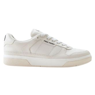 Fred Perry B300 Sneaker Aus Strukturiertem Leder In Porzellanoptik