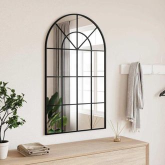vidaXL Vidaxl - Miroir mural noir 60x100 cm arche fer