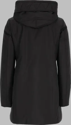 Fay Womens Hooded Parka Coat Black Polyester Trench & Raincoats