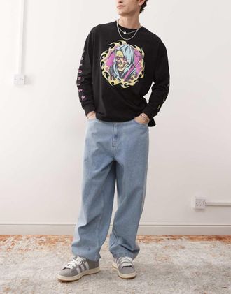 Santa Cruz Big - Weite Jeans in hellblauer Waschung