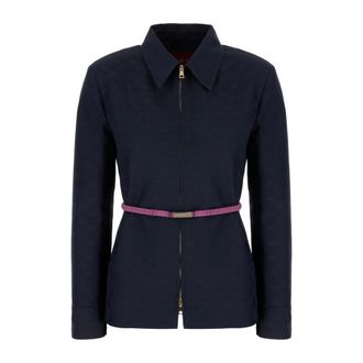 Gucci GG Zipped Jacket - - Jackets - Damen - Blau - M