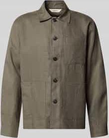 Selected Regular Fit Overshirt aus reinem Leinen Modell BAIRD