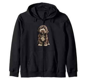 Whyitsme Design Chocolate Merle Cockapoo Hund Illustration Kapuzenjacke