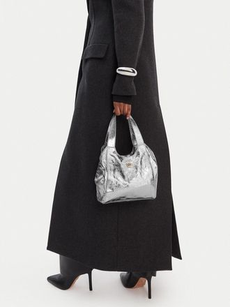 Pinko Handtasche PINKO Tote Mini Bag AI 25-26 PLTT 104645 A2OT Silberfarben