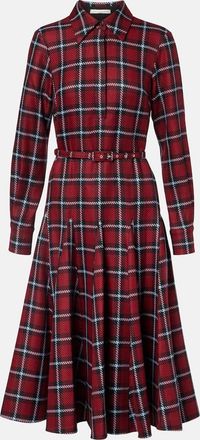 Emilia Wickstead Midikleid Marione aus einem Wollgemisch