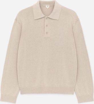 Arket Poloshirt Aus Baumwolle Und Lyocell -Beige