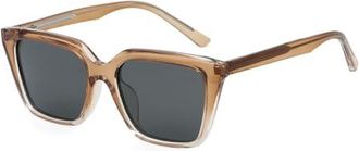 Generic Lunettes De Soleil Polaris&eacute;es Carr&eacute;es &Agrave; Grande Monture, For Hommes Et Femmes, For La Conduite, Le Sport, La Photographie(Brown)