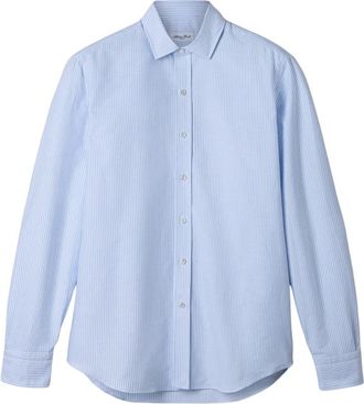 Salvatore Piccolo Homme, Chemises, Bleu, Taille: 4XL Classic Striped Oxford Shirt