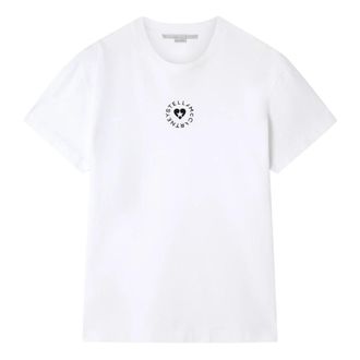 Stella McCartney Iconic Mini Heart T-shirt - - Tops - Damen - Wei&szlig; - XS