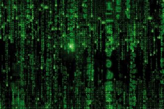 1art1 Matrix Poster Matrix Code, Grüner Regen Plakat | Bild 91x61 cm