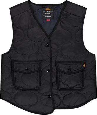 Alpha Industries Femme, Vestes, Noir, Taille: 36 FR Als Gilet W