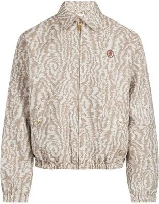 Dr&ocirc;le de Monsieur Veste oversize col classique imprim&eacute;e
