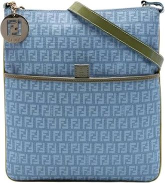 Fendi Sac bandouli&egrave;re Pre-owned en toile - Femme - Pre-owned - Bleu - Taille: ONE Size
