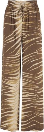 Just Cavalli Femme, Pantalons, Multicolore, Taille: 46 FR Pantalon en viscose &agrave; imprim&eacute; coups de pinceau