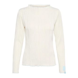Karen by Simonsen Femme, Blouses et Chemises, Beige, Taille: 46 FR Haut de tee-shirt &agrave; manches longues textur&eacute;