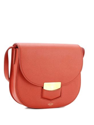 Celine Trotteur Grainy Leather Small crossbody bag - Rouge