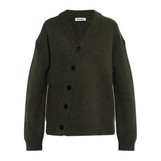 Jil Sander Wollstrickjacke - - Knitwear - Damen - Gr&uuml;n - XL