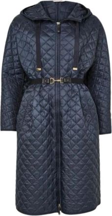 Max Mara Langer gesteppter Daunenmantel - - Coats - Damen - Blau - M