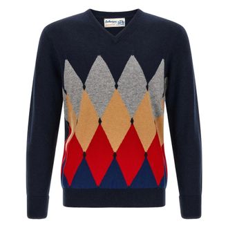 Ballantyne Pull col V - Homme - Pulls - Multicolore - Taille: XL