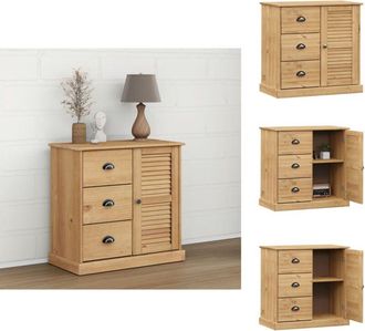 vidaXL Sideboards - Living Sideboard mit Schubladen vigo 78x40x75 cm Massivholz Kiefer - Braun