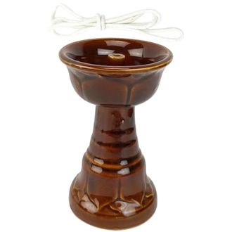 OSALADI DIYEAH Keramik &Ouml;l Lampe mit Docht Nostalgische Petroleumlampe f&uuml;r Innenr&auml;ume Wohnzimmer und Tempel Dekorative und Langlebige &Ouml;llampe f&uuml;r Notbeleuchtun