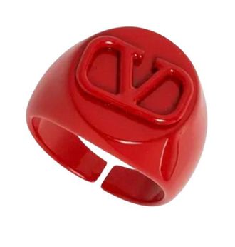 Valentino Garavani Valentino Red Signet Ring Size R Size M
