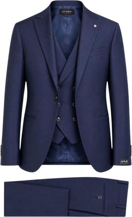 Luigi Bianchi Mantova Homme, Costumes, Bleu, Taille: M Single Breasted Suits