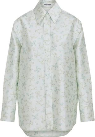 Jil Sander Femme, Blouses et Chemises, Vert, Taille: 36 FR Chemise Élégante Verte Aw25