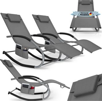 TecTake Tectake - Chaise longue taya ergonomique avec fonction de balancement