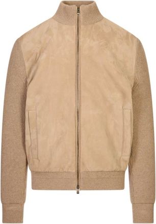 Agnona Homme, Pulls, Brun, Taille: XL Caban en cachemire &agrave; c&ocirc;tes anglaises