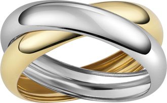 Fascination by Ellen K Ring 585/- Gelbgold bicolor 2-reihig