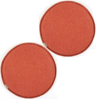 Generic Sitzkissen f&uuml;r Esszimmerst&uuml;hle, 1/2/4er-Pack, runde Stuhlkissen mit B&auml;ndern, runde Hockerkissen, Sitzkissen f&uuml;r Barhocker, Stuhlpolster (Goldorange, 3