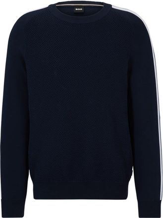 HUGO BOSS Pullover f&uuml;r Herren, Rundhalsausschnitt, Regul&auml;r, Lang&auml;rmlig (Dunkelblau)