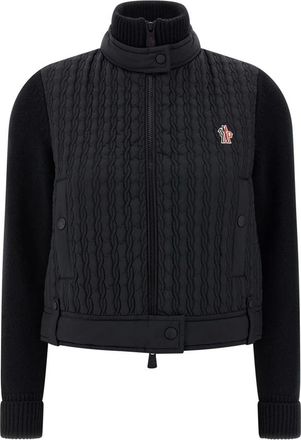Moncler Femme, Vestes, Noir, Taille: 38 FR Quilted Cardigan
