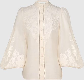 Zimmermann Blouse Ottie Lin Cream
