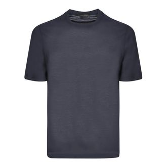 Dell'Oglio Homme, Tops, Bleu, Taille: XL T-shirts bleus pour hommes