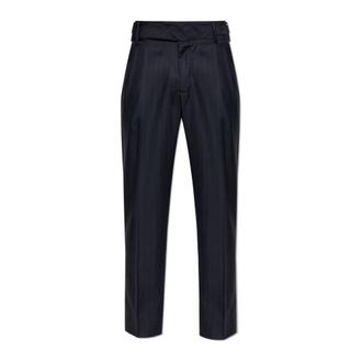 Dolce & Gabbana Homme, Pantalons, Bleu, Taille: XL Pantalon de costume en laine avec pli